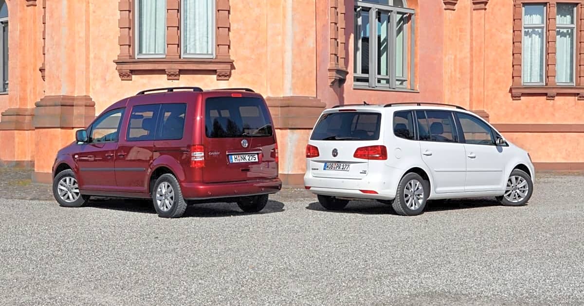 Vergleichstest: VW Caddy vs. Touran 1.2 TSI 105 PS - Ungleiche Brüder ...
