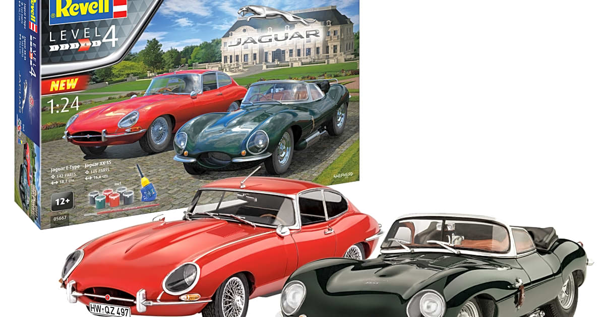 Revell bringt feines Jubiläumsset zum Thema 100 Jahre Jaguar Cars in 1: ...