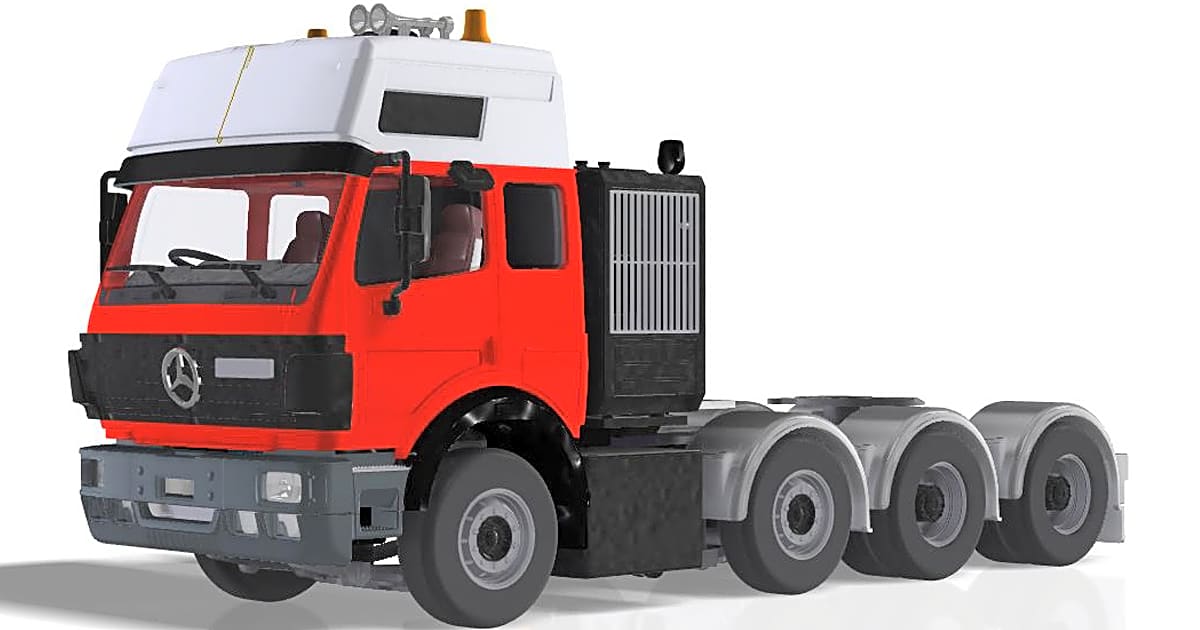 WSI zeigt erste 3D-Animationen seines Schwerlast-Mercedes NG/SK in 1:50 ...