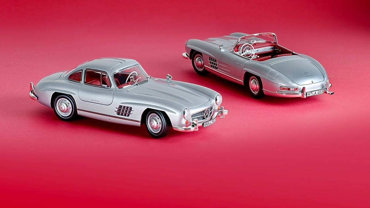 Silberlinge: Mercedes-Benz 300 SL (W 198 & W198 II) von Norev in 1:18 ...