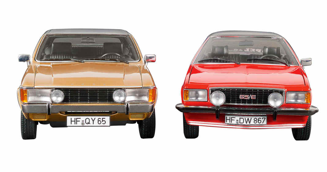 Ford Consul GT und Opel Commodore B Coupé von Touring Modelcars in 1:18 ...