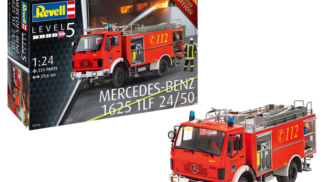 Revell bringt in 1:24 das Mercedes-Löschfahrzeug TLF 24/50 mit Ziegler ...