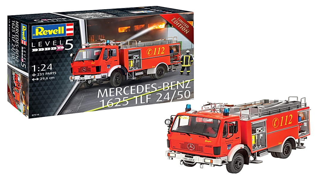 Revell bringt in 1:24 das Mercedes-Löschfahrzeug TLF 24/50 mit Ziegler ...