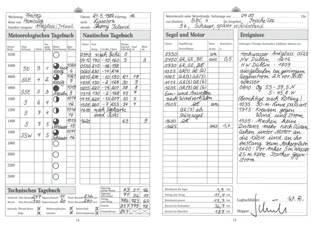 Logbuch für die Yacht | Delius Klasing SHOP