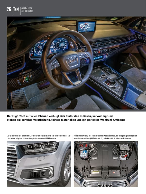 Test Audi Q7 E Tron 3.0 TDI Quattro