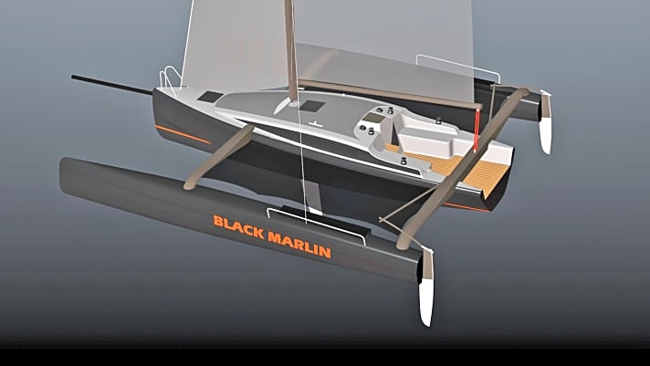 „Black Marlin“: schneller Trimaran für Touren und Silverrudder | YACHT