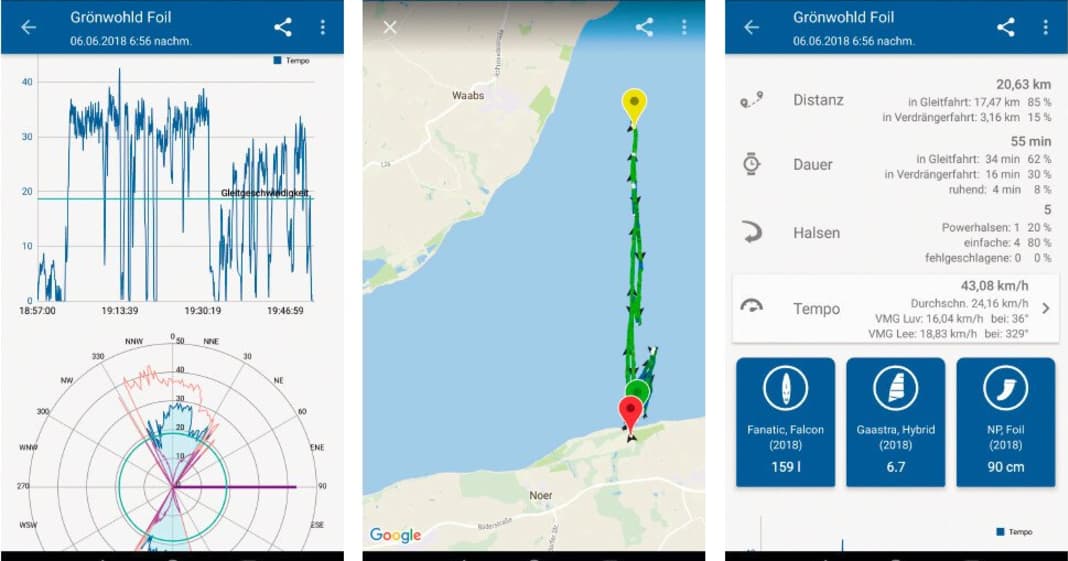 Smartphone App "Windsport Tracker" | SURF