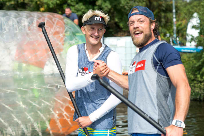 Ahoi SUP Hamburg: Paulina Herpel, Robert Glöckner und Dirk Herpel sind ...