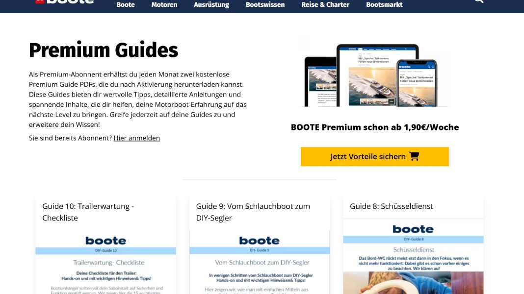 Premium-Abo: BOOTE erweitert digitales Angebot | BOOTE