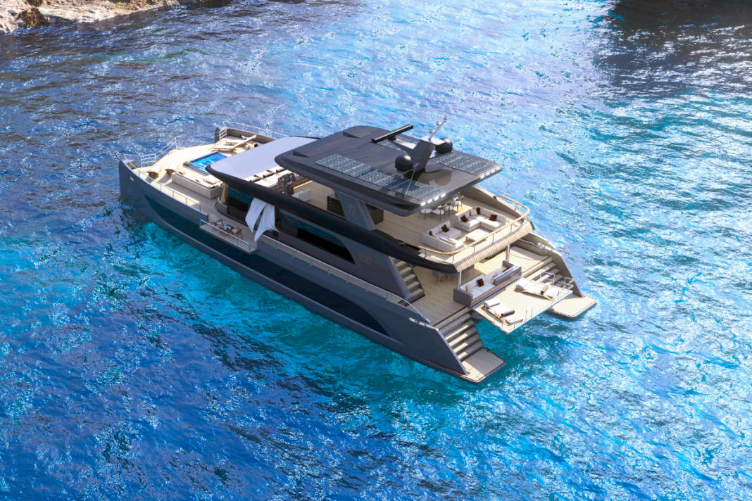 Katamaran-Spezial: Vision F100 - 100-Fuß-Katamaran mit Whirlpool | BOOTE