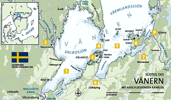Quer durch Schweden Teil 2: Vänern (Südteil) – Mit dem Motorboot über ...