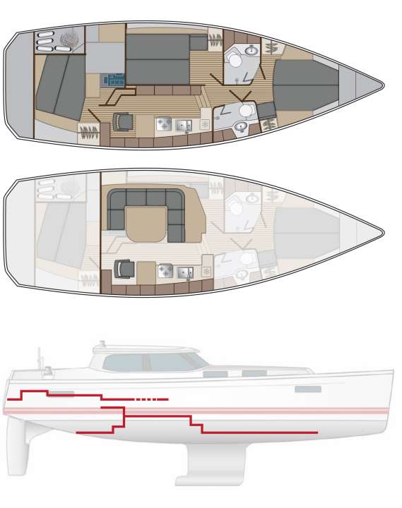 Comparison of 40-foot deck saloon yachts Part I: Living on several ...