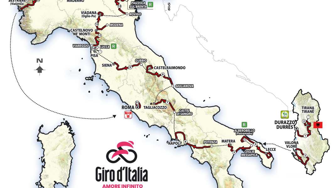 Giro d'Italia 2025: Strecke - alle Etappen der Italien-Rundfahrt | TOUR
