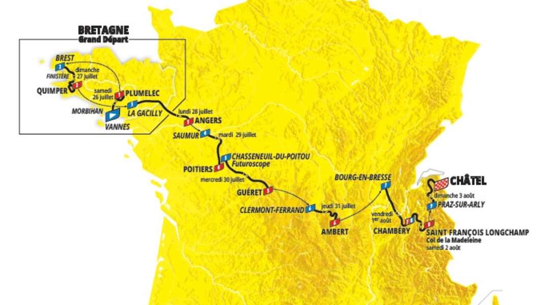 Tour de France Femmes 2025 - Strecke und Etappen der Tour de France der Frauen | TOUR