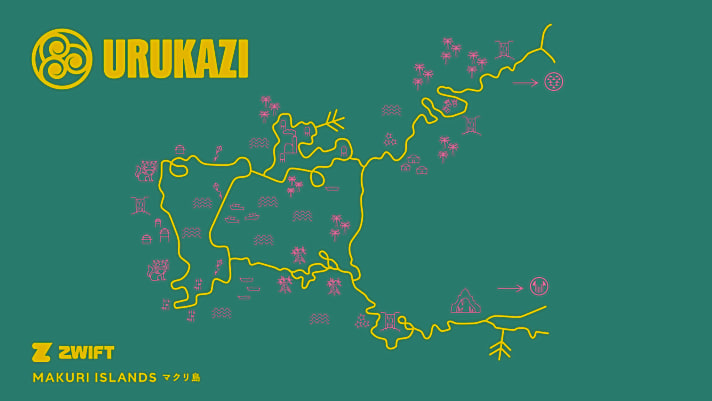 Neue Strecken auf Zwift: Urukazi - Erweiterung der Makuri Islands | TOUR